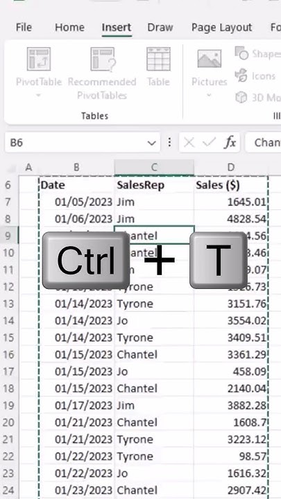 Why Excel Table Feature is Amazing & How To Create Them: Excel #Short Magic Trick 72 - YouTube