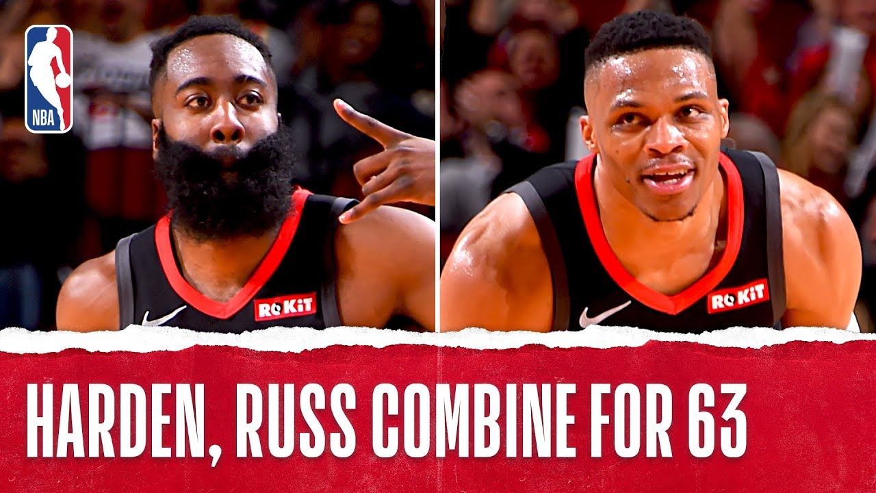 Harden & Russ Combine For 63! - YouTube