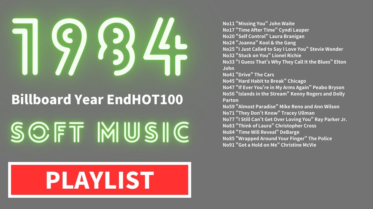 【1984 Soft music】 Billboard Year End Top100 Greatest Hits - Best Oldies ...