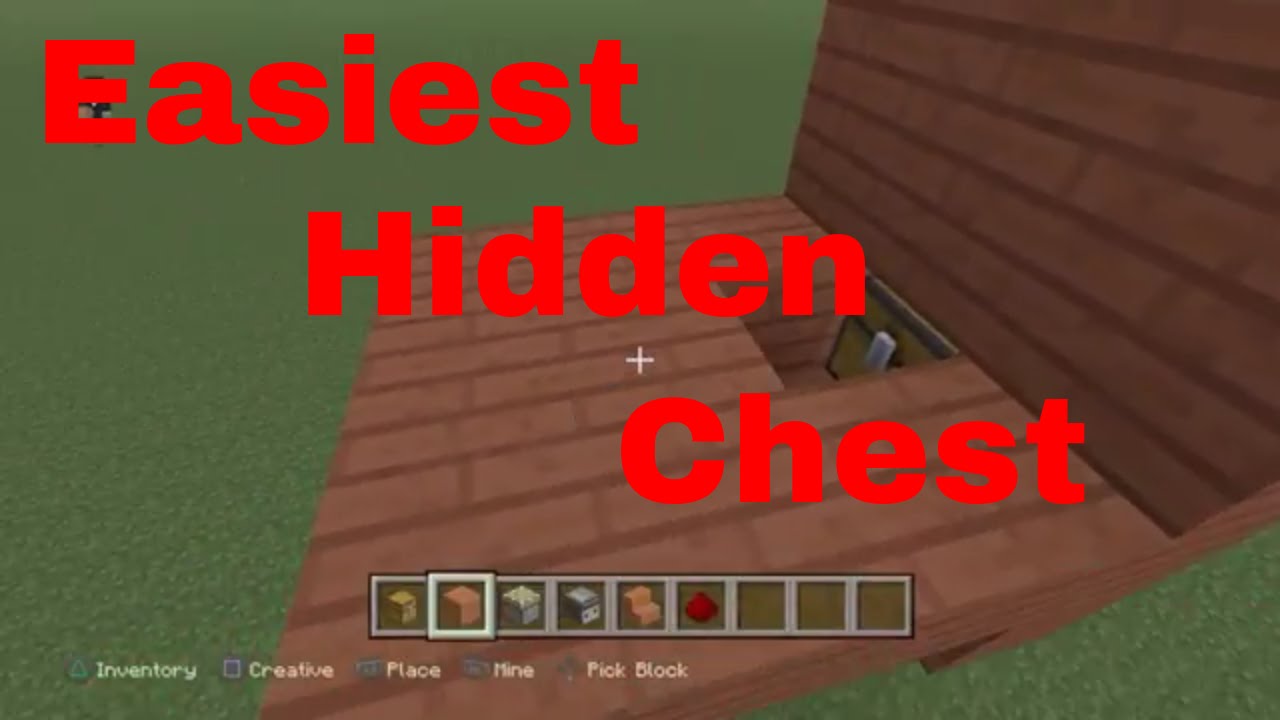 Minecraft PS4- Easiest Hidden Chest (observer Blocks) - YouTube