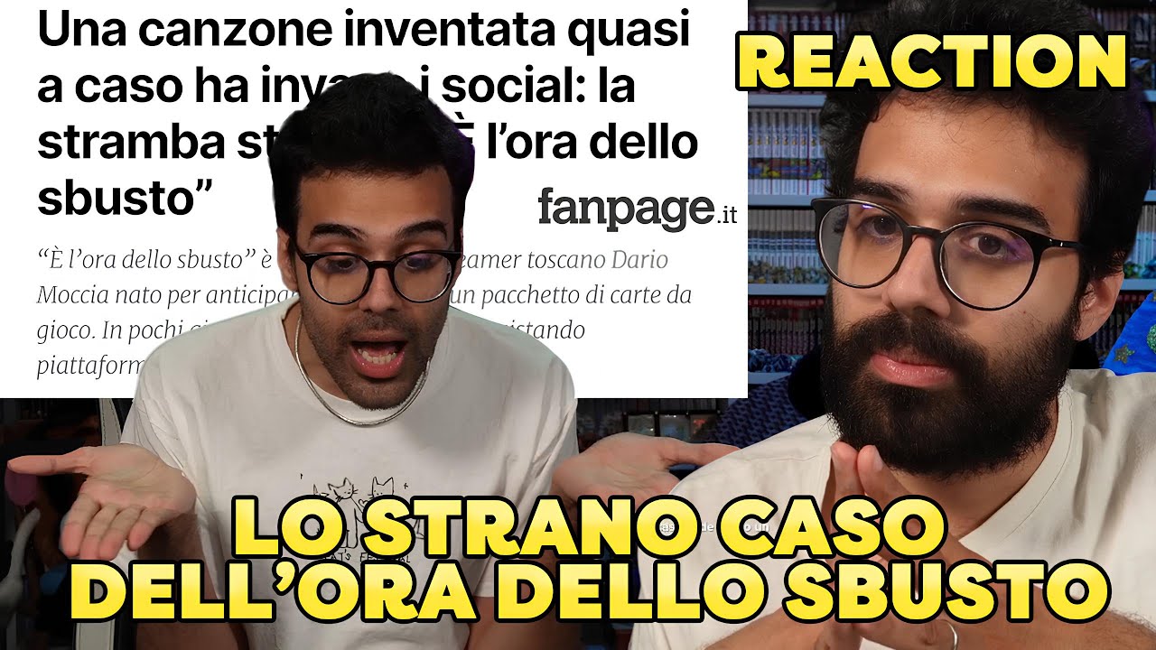DARIO MOCCIA REAGISCE a "È L'ORA DELLO SBUSTO" su FANPAGE - YouTube