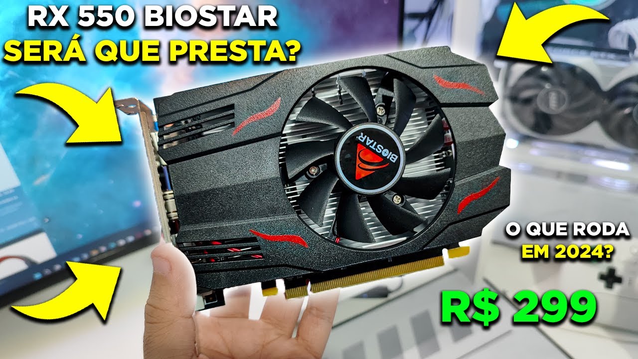 CHEGOU! RX 550 da BIOSTAR uma FURADA? R$300 com garantia no BRASIL ...
