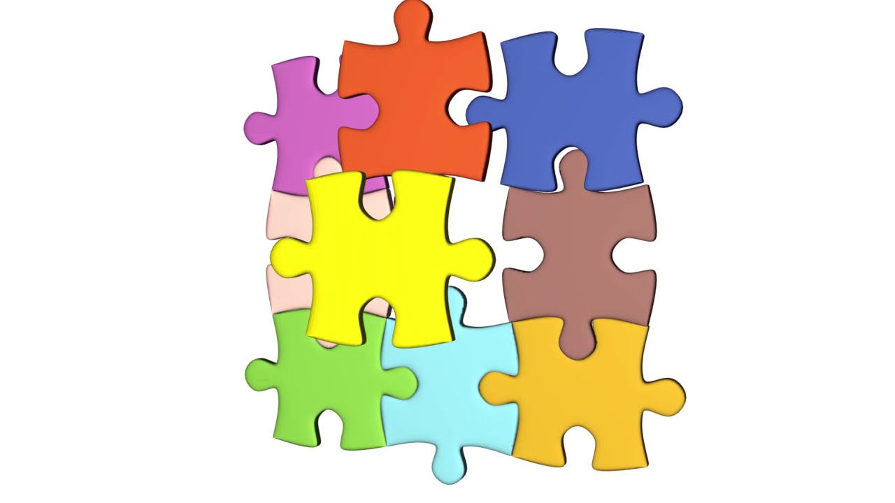 Simple 3D Animation : Jigsaw Puzzle Assembling Animation - YouTube
