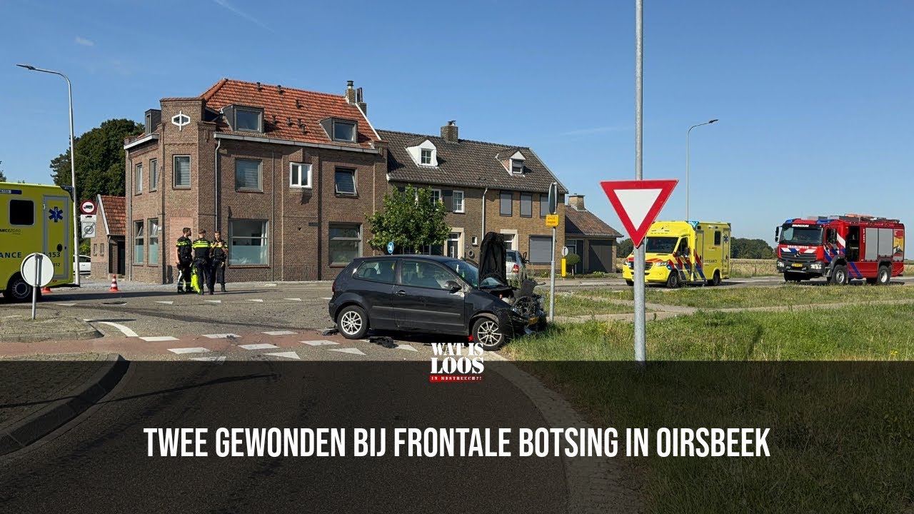 TWEE GEWONDEN BIJ FRONTALE BOTSING IN OIRSBEEK - YouTube