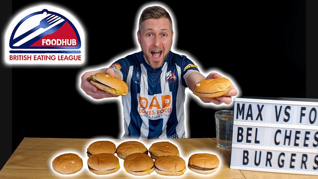 £100 PRIZE! TEN CHEESEBURGERS IN 2 MINUTES!? | BRITISH EATING LEAGUE ...