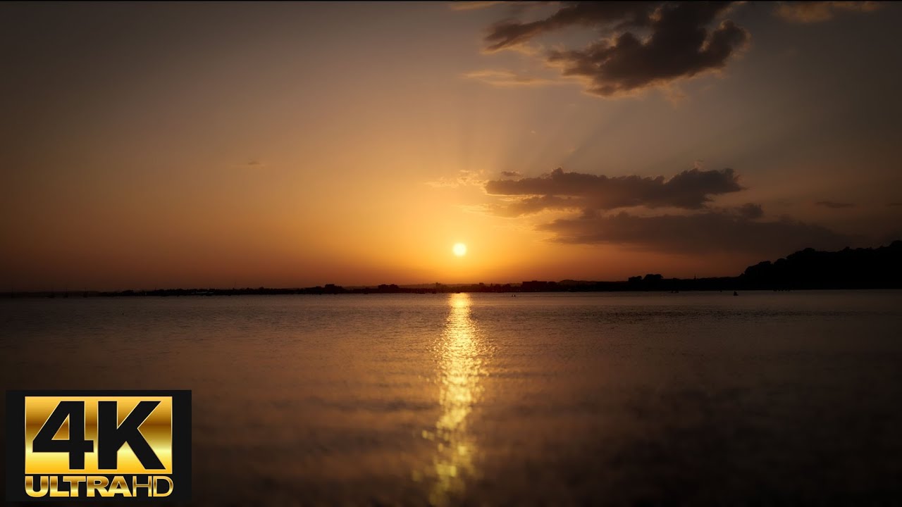 Sunset In Real Time With Relaxing Music & Calming Sea Vibes, 4K UHD ...