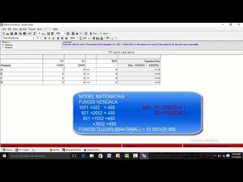Tutorial program linear dengan menggunakan aplikasi POM - YouTube