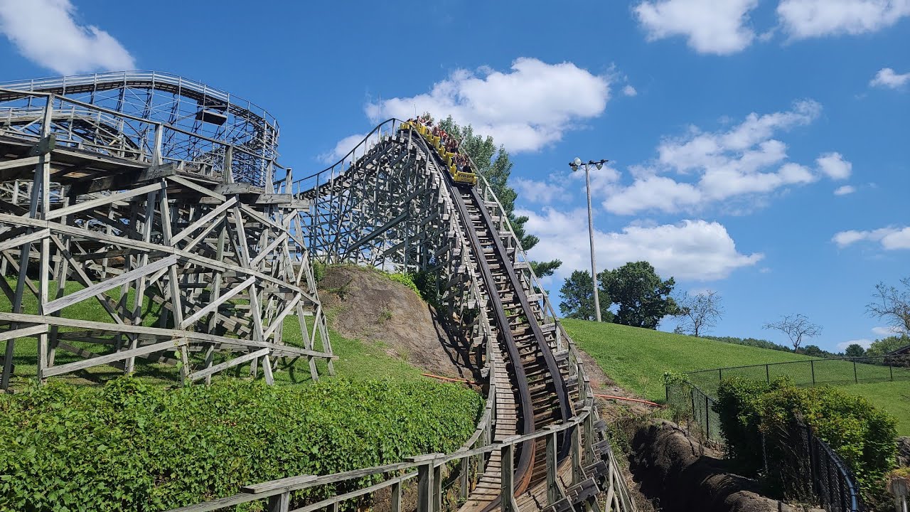 Cyclops roller coaster at Mt. Olympus in Wisconsin Dells (August 16th ...