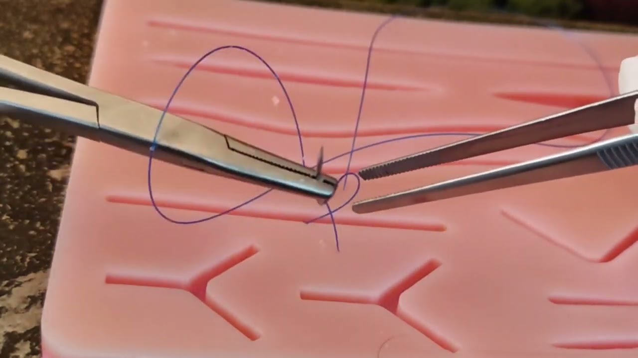 PUNTO COLCHONERO HORIZONTAL DISCONTINUO/ NUDO DE CIRUJANO - YouTube