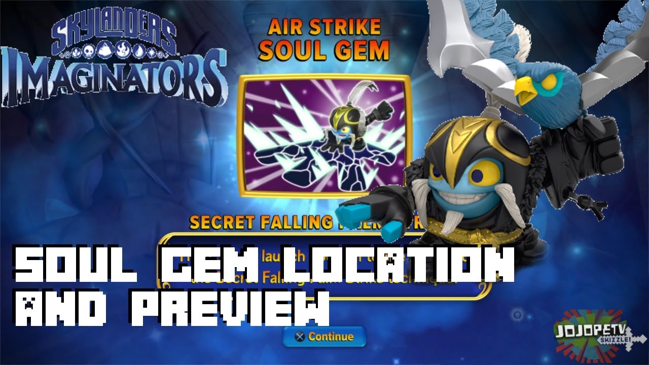 Air Strike Soul Gem Preview and Location - Skylanders Imaginators - YouTube