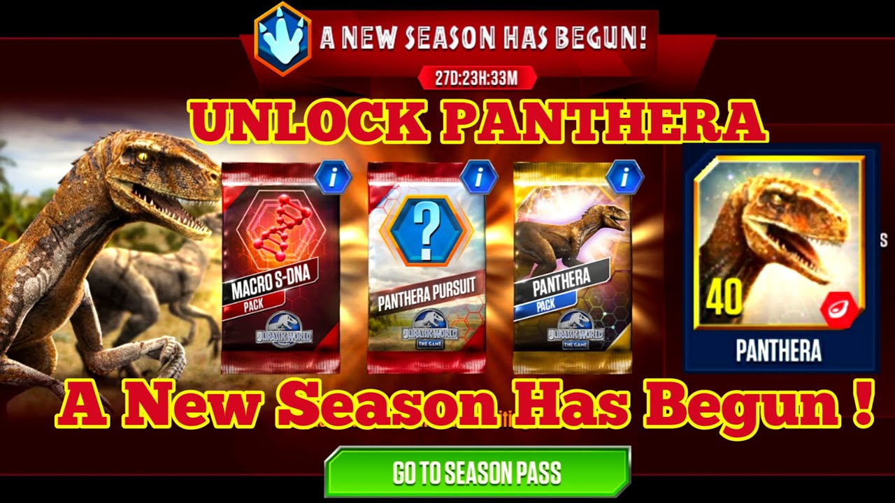 Unlock PANTHERA‼️ New Season Has Begun | Jurassic World The Game - YouTube