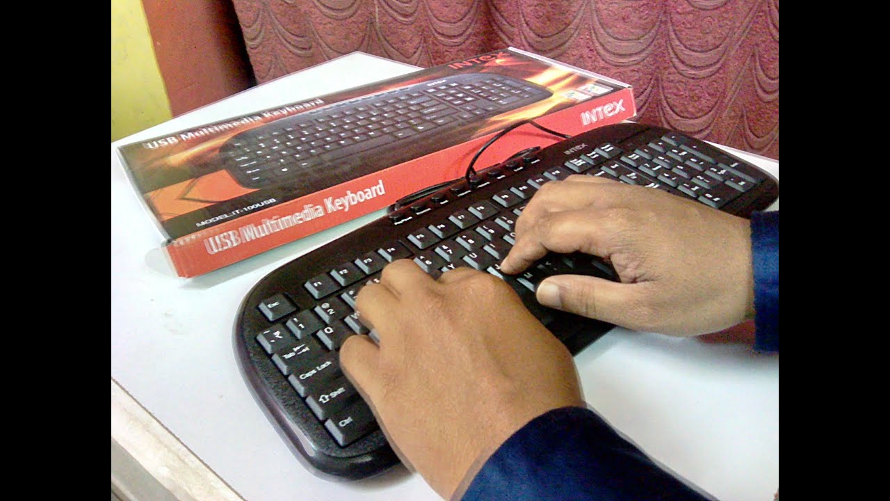 Intex Multimedia Keyboard Unboxing and Testing (IT-100) - YouTube
