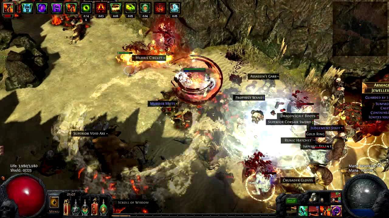 [2.03] Path of Exile RT Big AoE Shatter Cyclone - YouTube