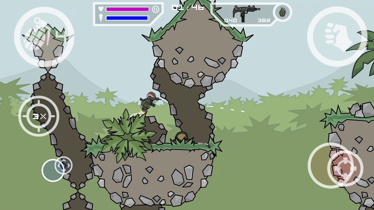 Mini Militia 10 kills Outpost map - YouTube