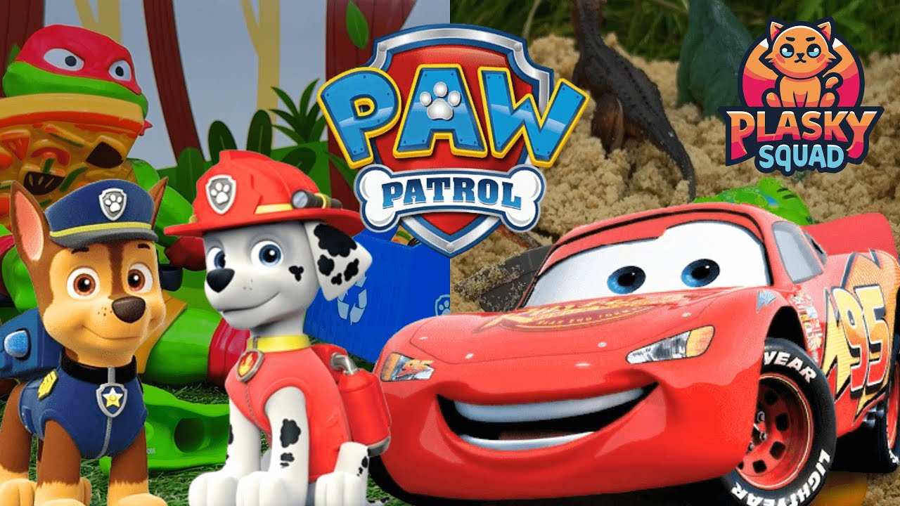 🌈 Rescate en Acción Tortuga Ninja PAW PATROL Rayo McQueen vs ...