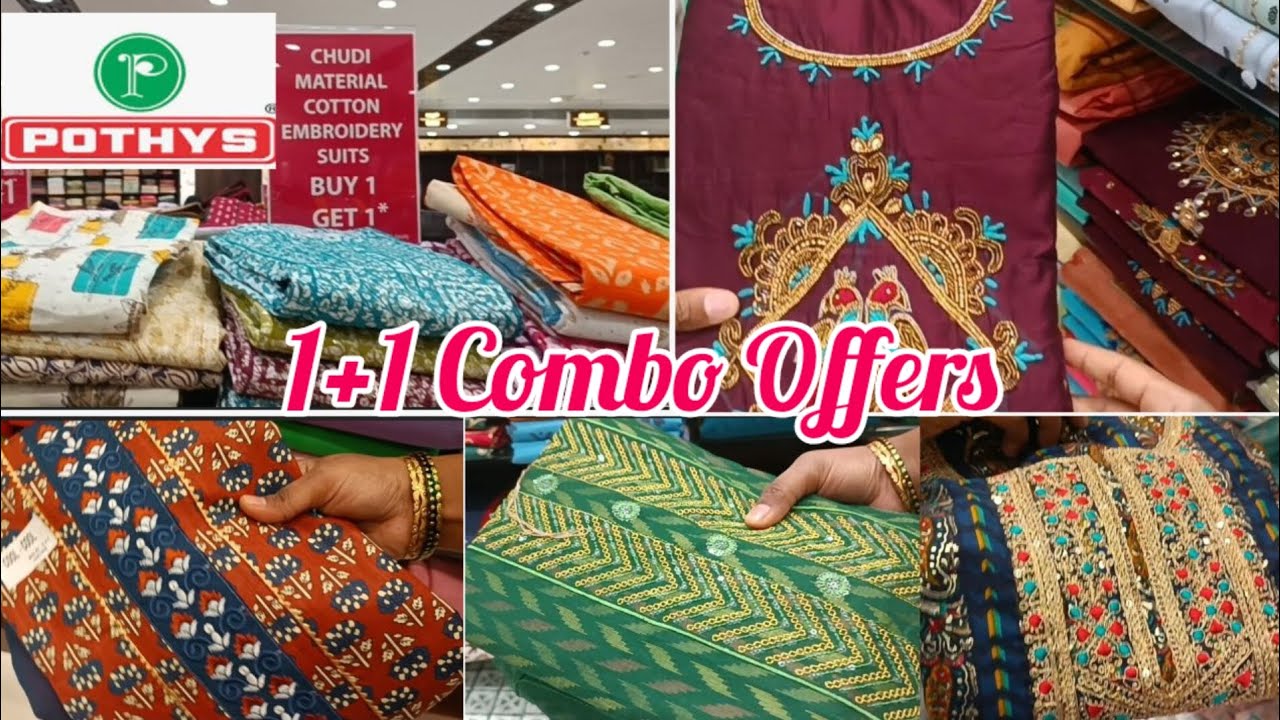 pothys chudithar materials / latest collection pure soft cotton, tusser ...