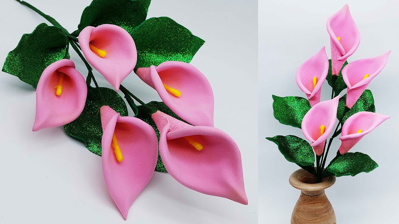 Incredible trick to make Tulips with Foamy _ Goma eva that you should ...