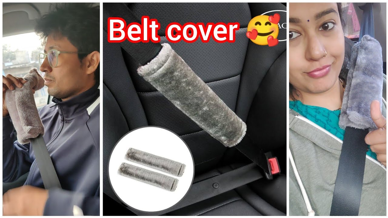 Fluffy Soft Faux Sheepskin SeatBelt Shoulder Pad Comfortable Driving ...
