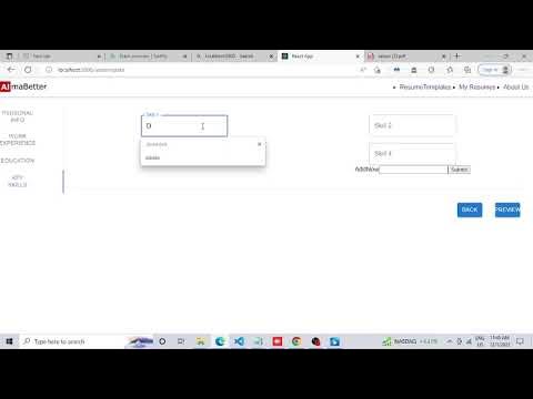 ReactJs,MaterialUi and ReactRouter DOM ResumeBuilder - YouTube