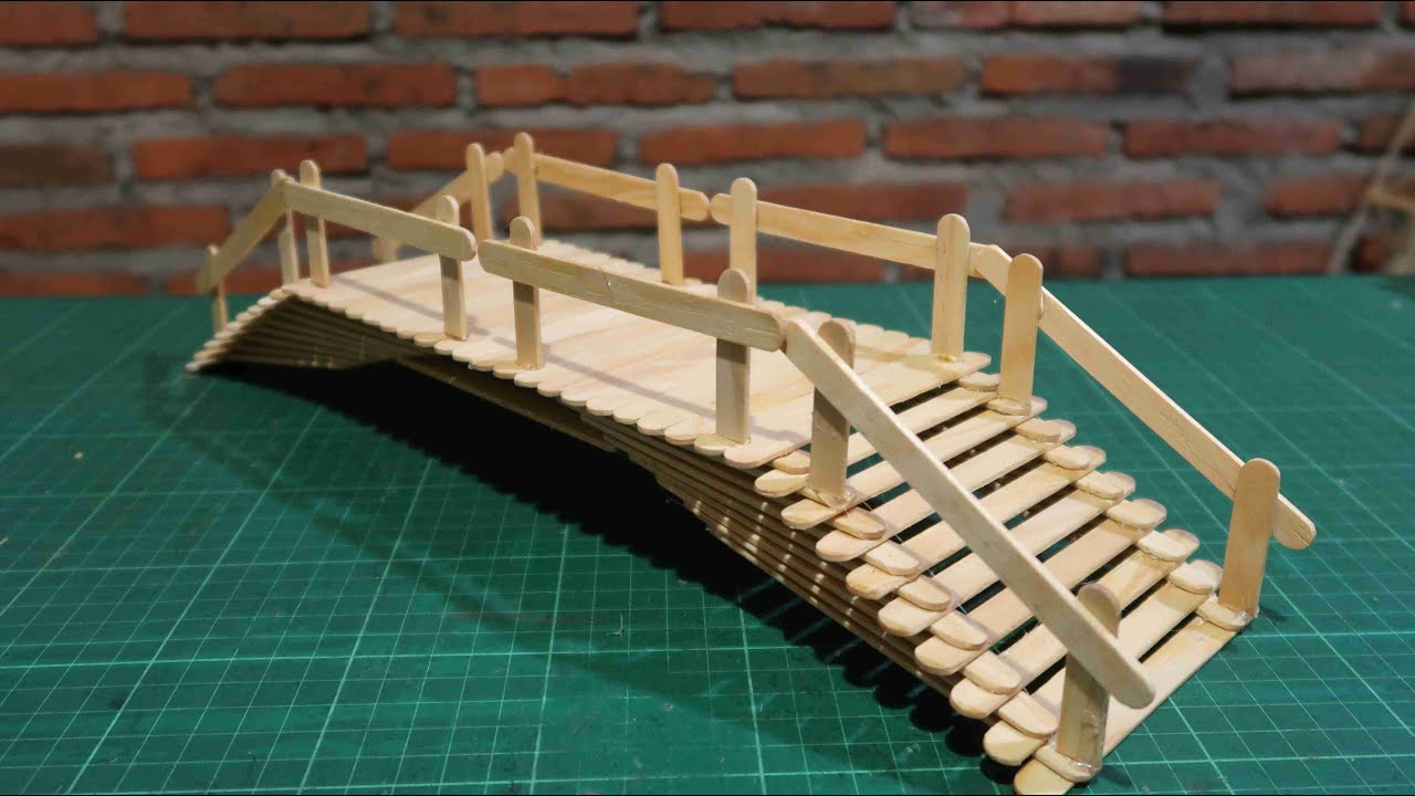 How to make a bridge with popsicle sticks #210 - YouTube
