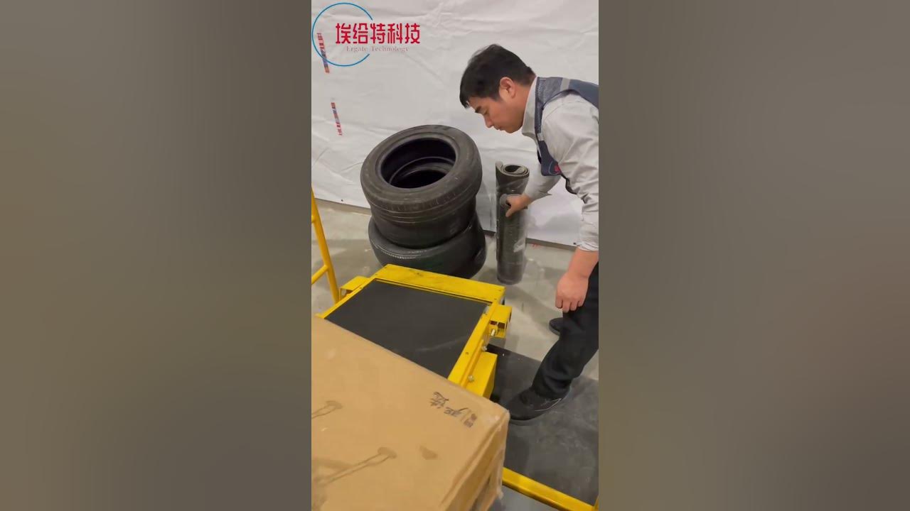 How to easily unload heavy cargo like tires and belts in containers.# ...