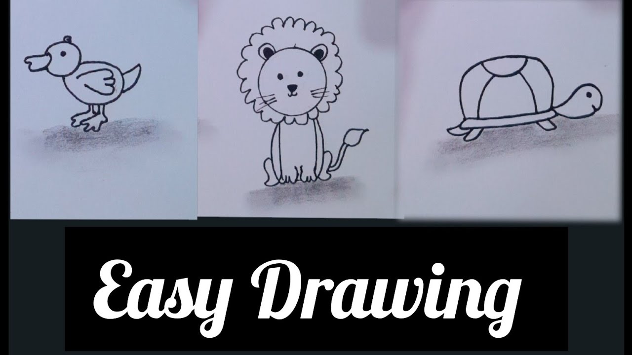 Easy Drawing for Beginners |How to Draw Duck LionTurtle |Step by step # ...
