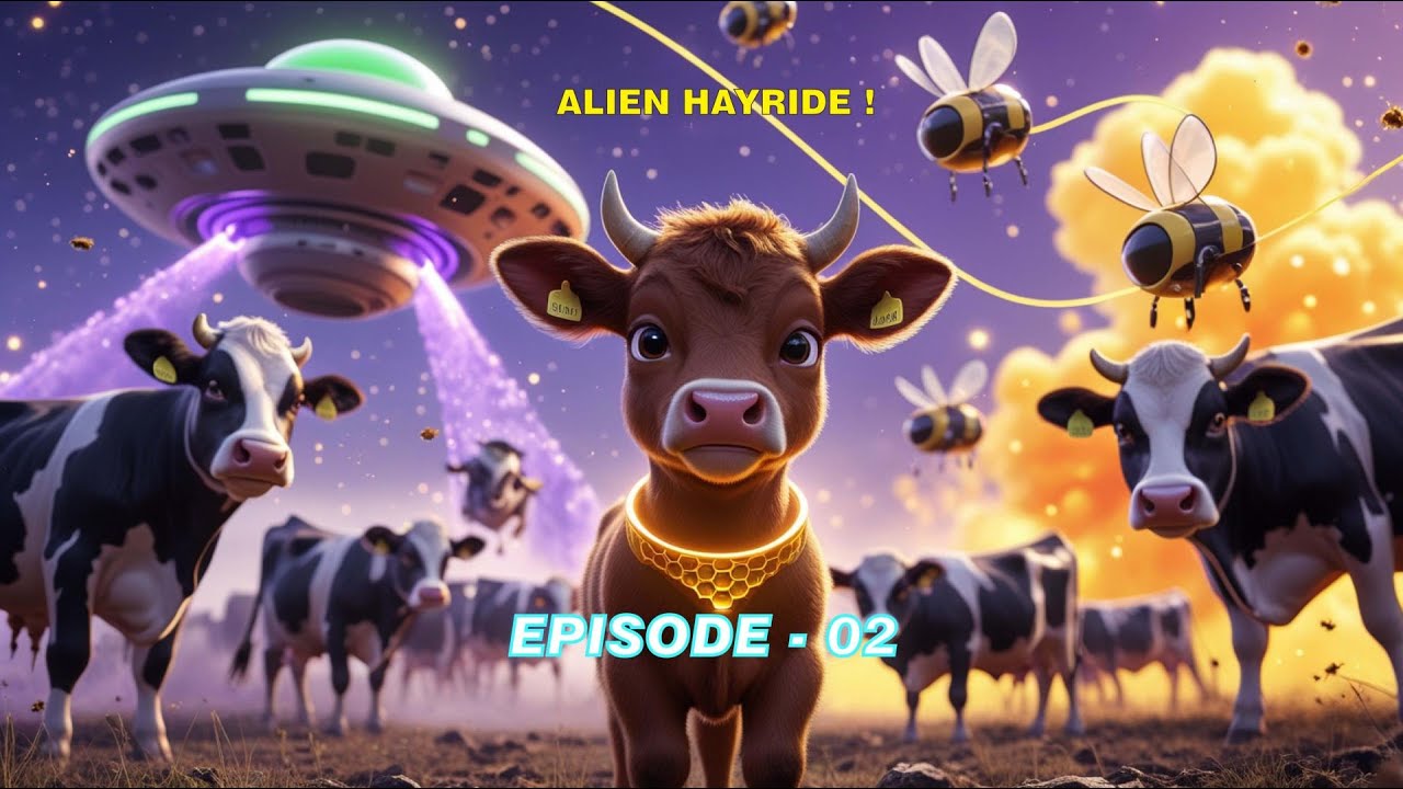Calf Outsmarted Alien Cows_Ep 02🐄👽💥#animation #animals #shortsfeed # ...