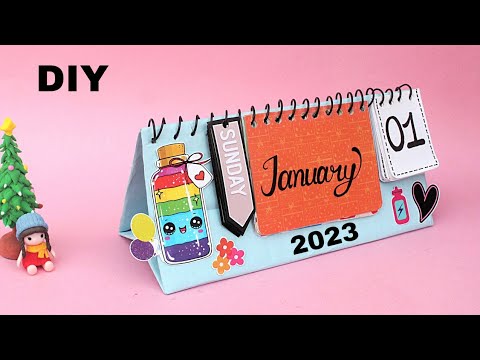 How to make Happy New Year 2023 Calendar/DIY Paper Calendar/Cute ...
