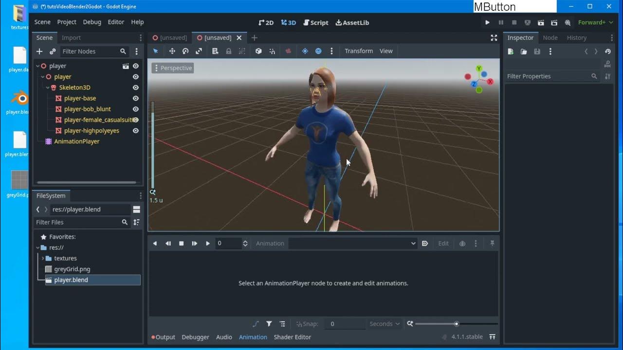 MakeHuman to Blender to Godot 4 (with animations & textures) - YouTube