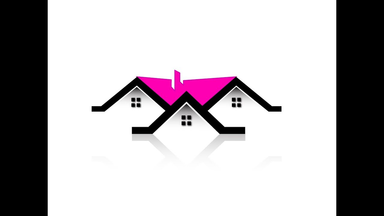 How to create a house logo design in Adobe Illustrator?? - YouTube