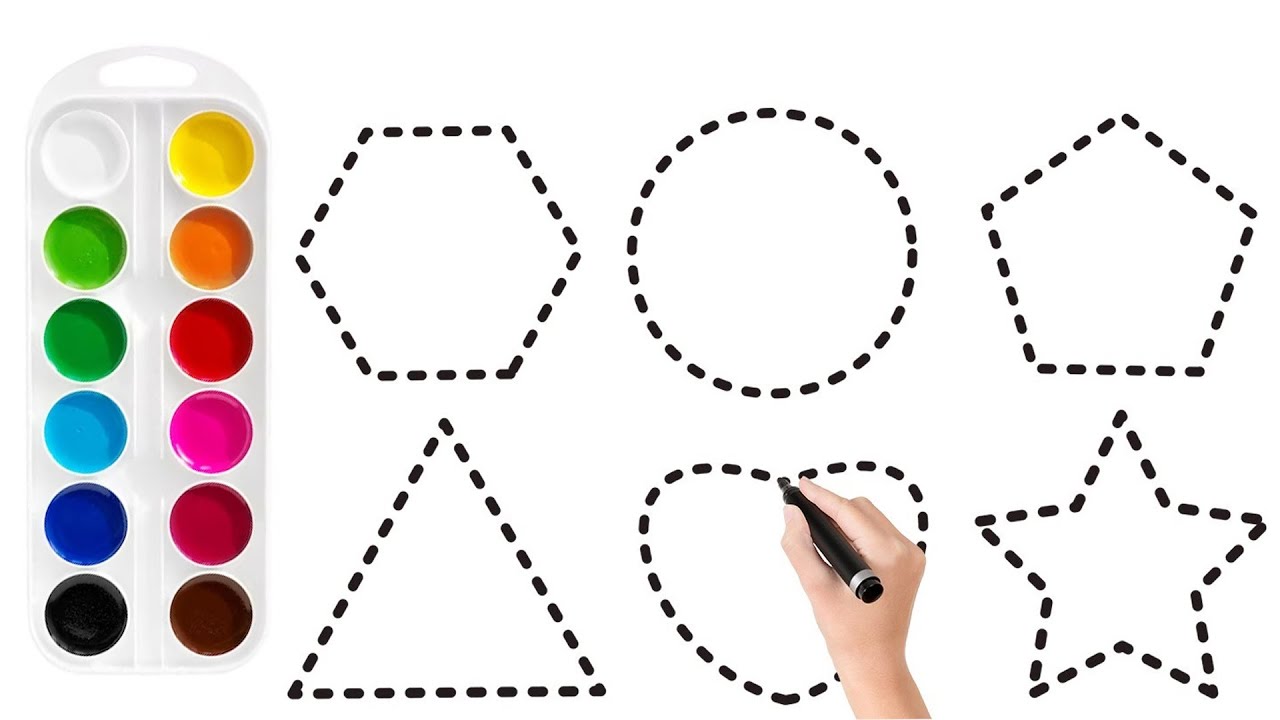 Learn 2d shapes drawing for toddlers Shapes drawing for kids | Educational Kids video - YouTube