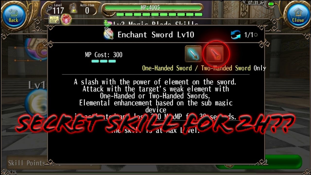The Secret of Enchant Sword Skill from Magic Blade Skill Tree! It's ...