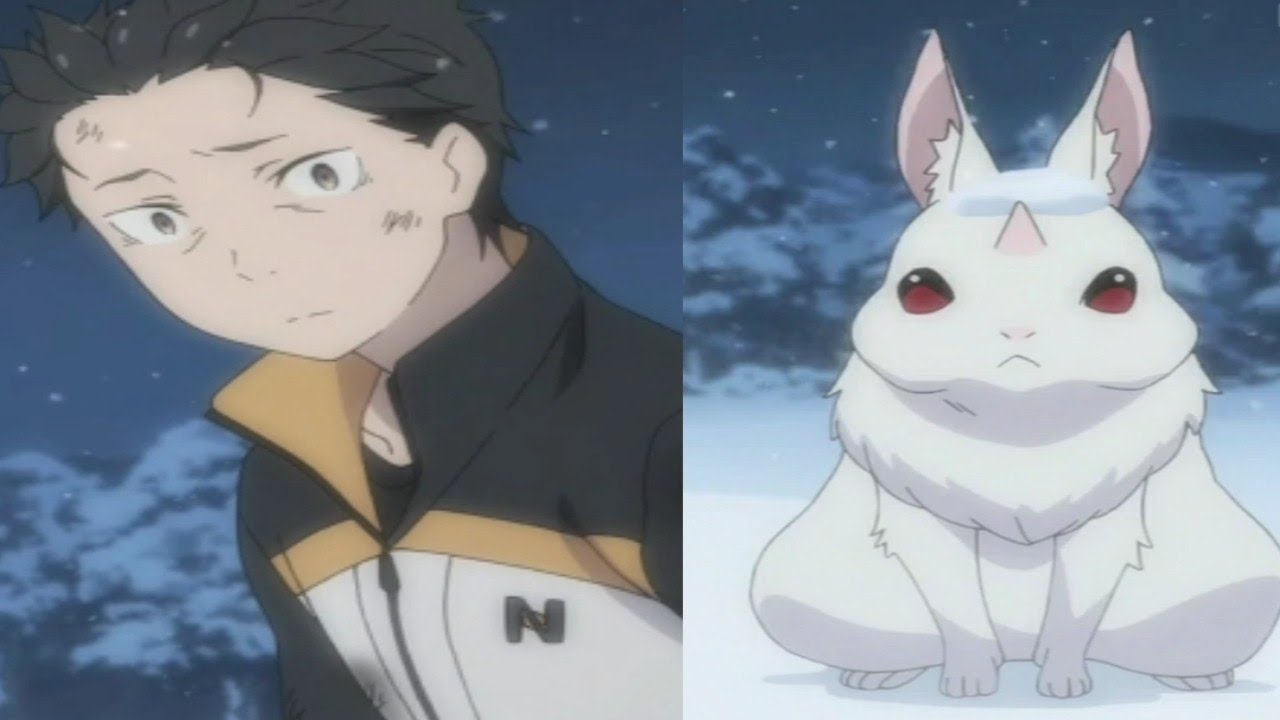 Subaru met the rabbit for the first time | Re Zero ep 08 Sub Indo - YouTube