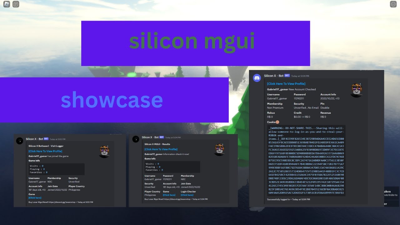 FREE MGUI silicon showcase robux theme - YouTube