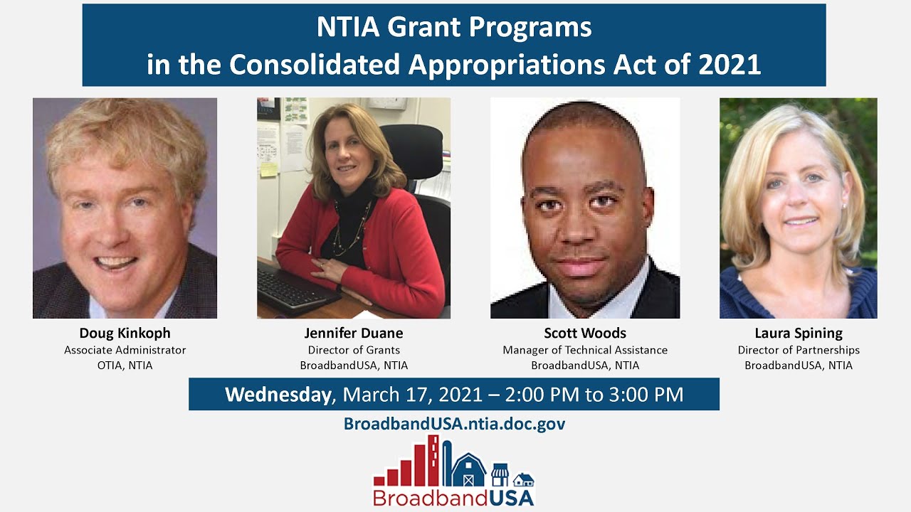March 2021 Webinar: NTIA Grant Programs in the Consolidated ...