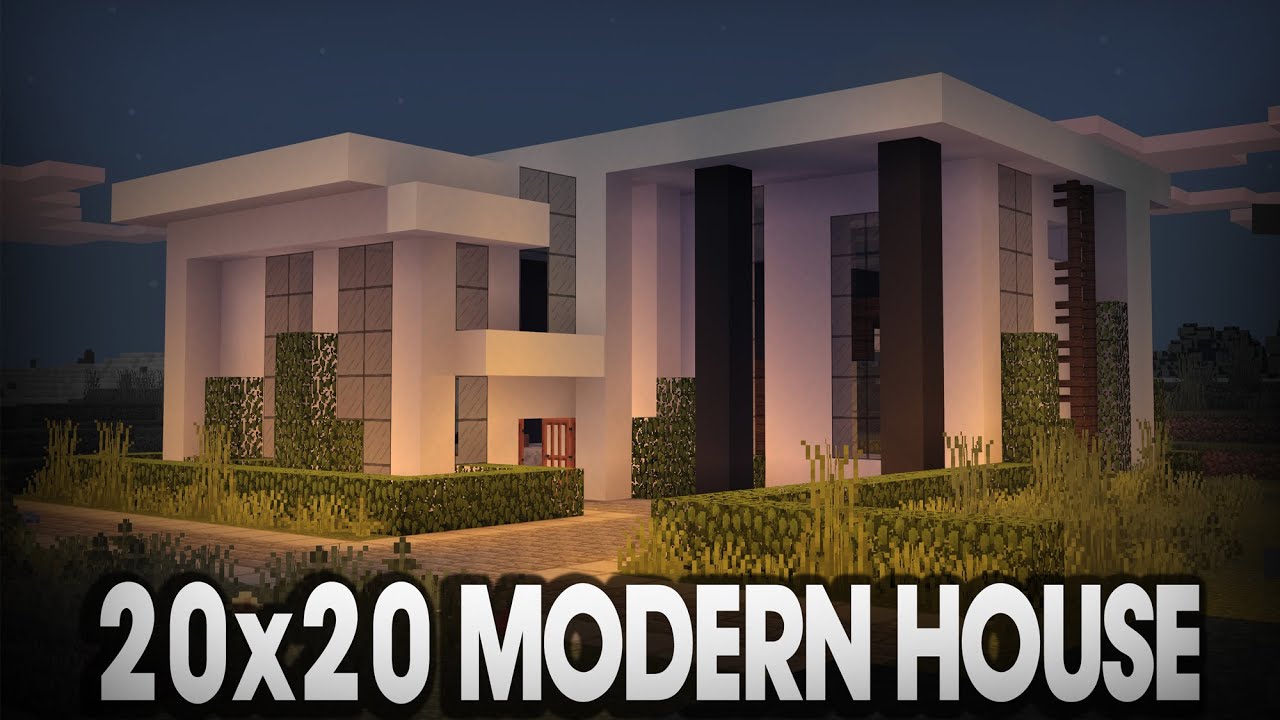 Minecraft: HOW TO BUILD A MODERN HOUSE (20x20) - YouTube