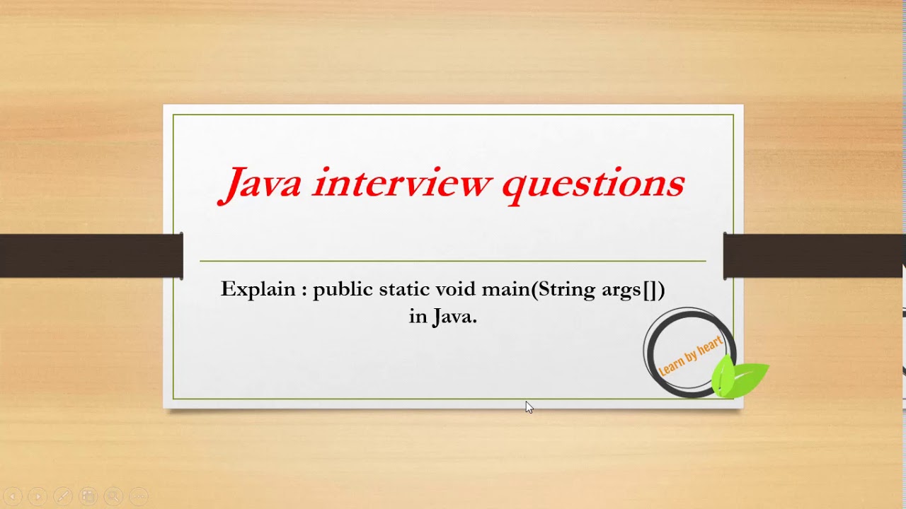 Explain Public Static Void Main String Args By Coding By Heart Youtube