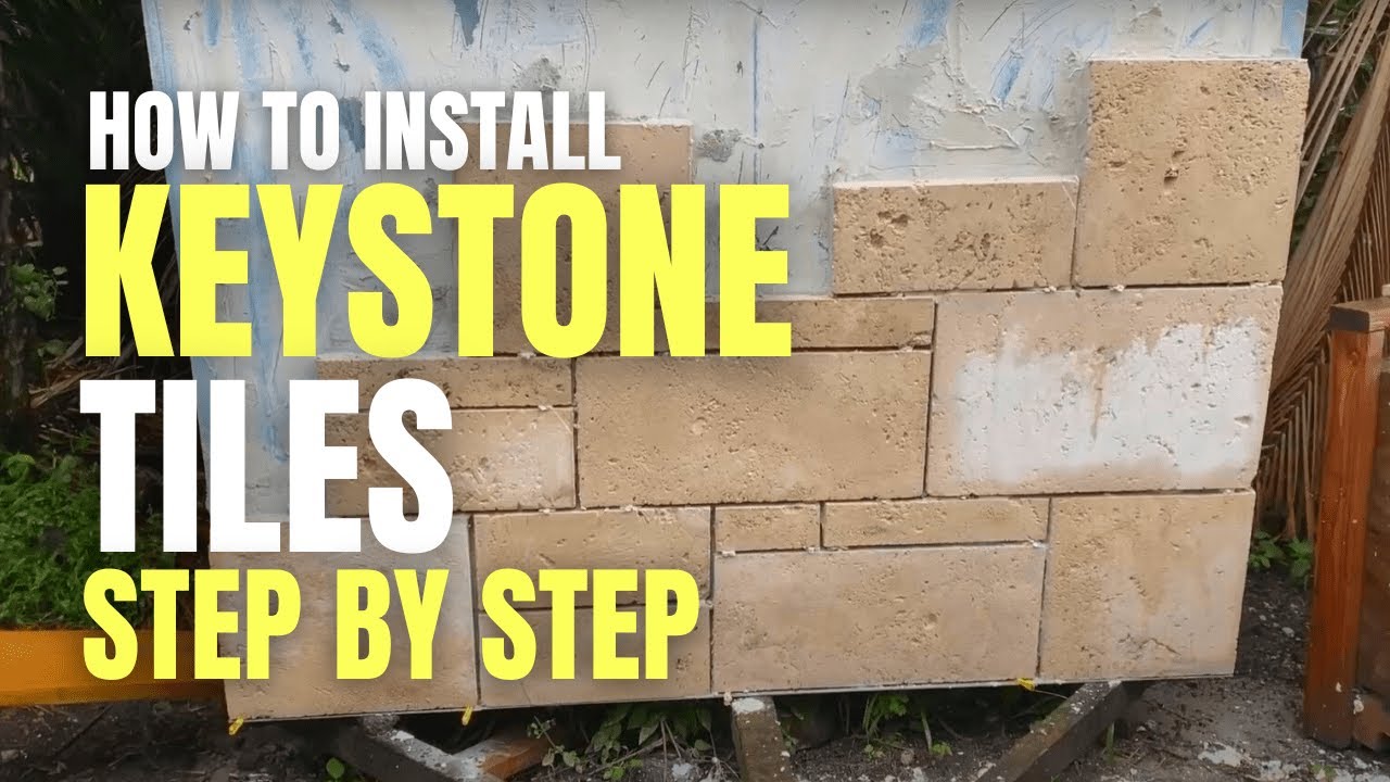 Wall decoration with brick tiles step-by-step installation full ...