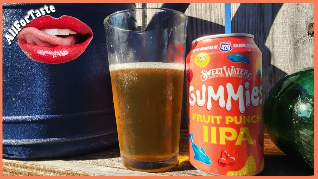Sweetwater Gummies Fruit Punch IIPA Beer Review - YouTube