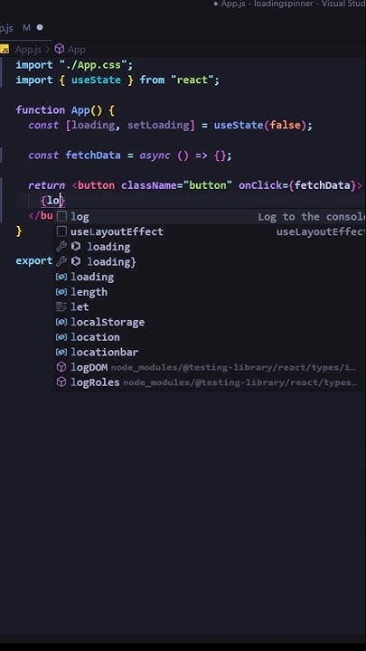 How to Handle a Loading Spinner in React - Loading Spinner While Fetching #shorts - YouTube