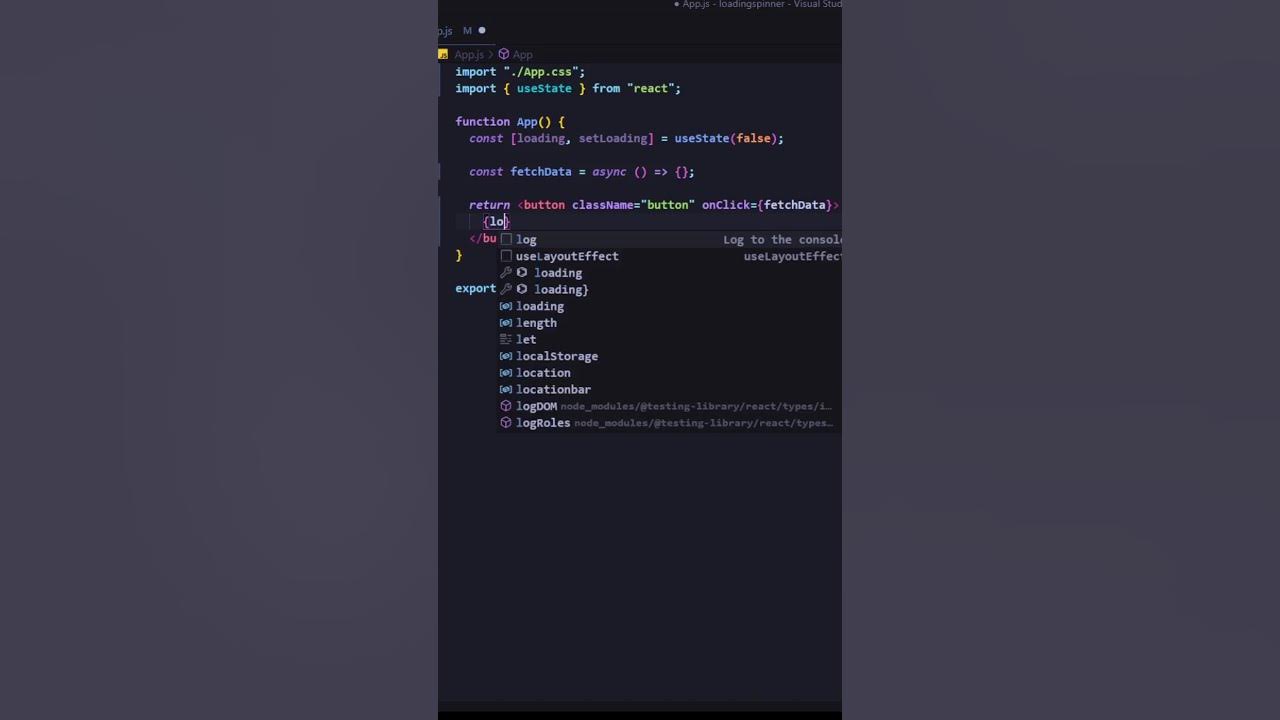 How to Handle a Loading Spinner in React - Loading Spinner While Fetching #shorts - YouTube