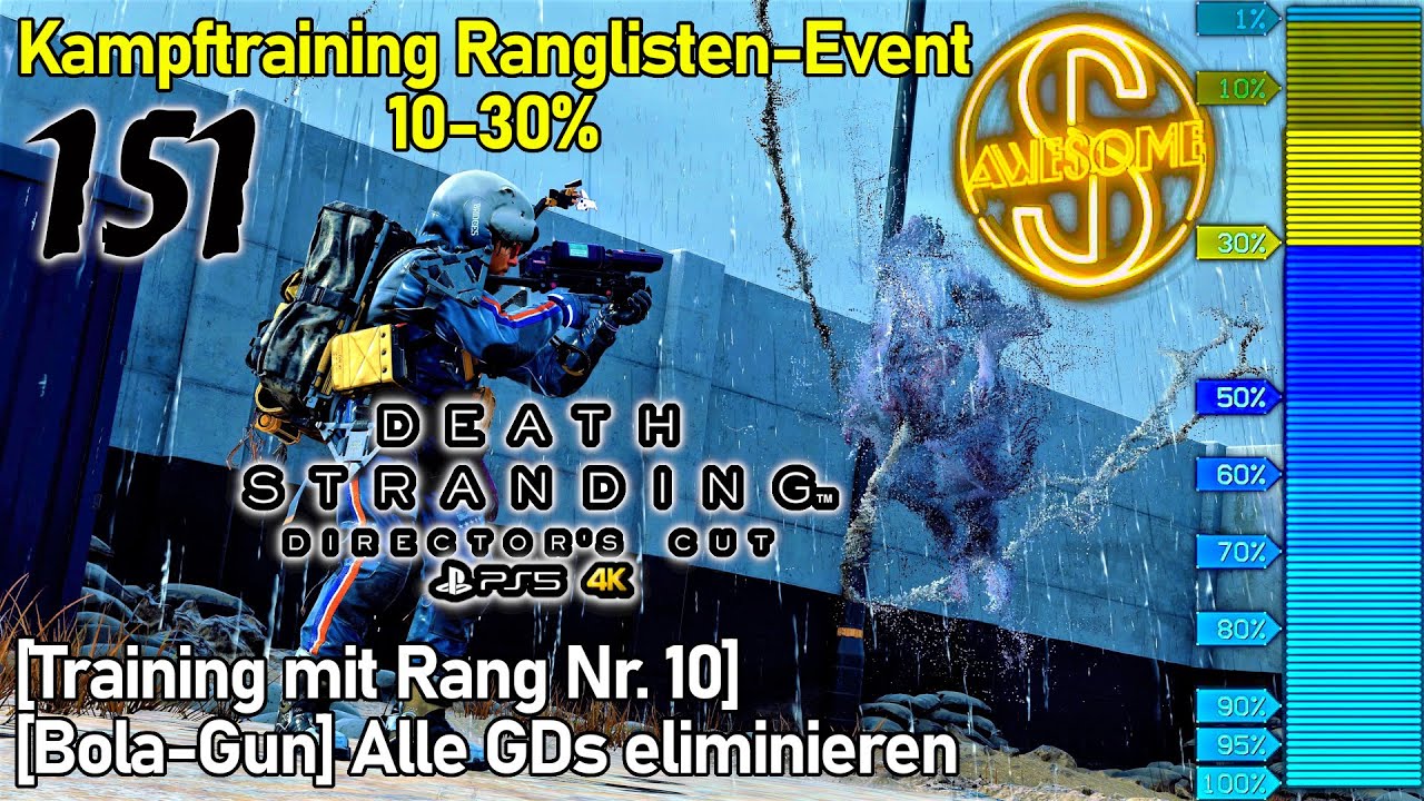 Death Stranding PS5 #151 • Training mit Rang #10 [Bola-Gun] 10-30% [S ...