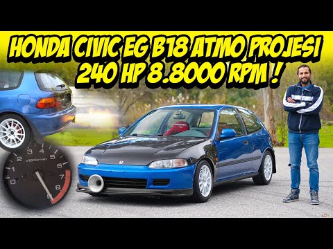 Honda Civic EG B18a2 240HP ile Gazladık / Atmosferik VTEC 8.800 RPM  / Carbon Parçalar / Test Ettik