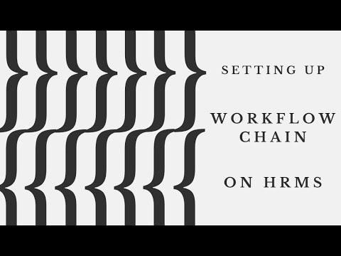 SETTING UP WORKFLOW CHAIN - YouTube