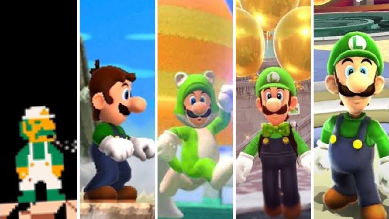 Evolution of Luigi in Super Mario Games (1985 - 2021) - YouTube