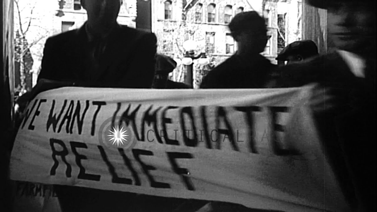 An army of unemployed people in New Jersey march during Great ...