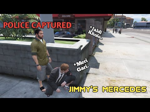 Police Captured Jimmy's Mercedes || Gta v Gameplay - YouTube