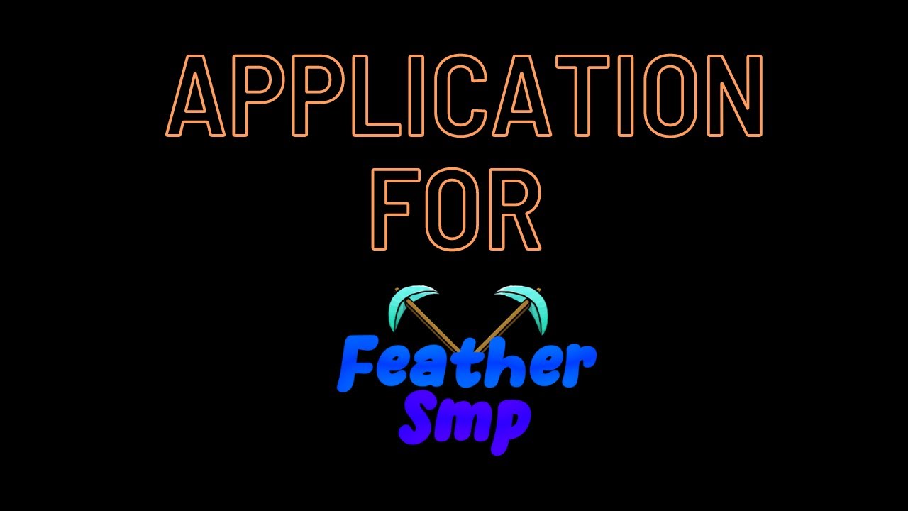 Application For Feather Smp @manjeshyt01 - YouTube