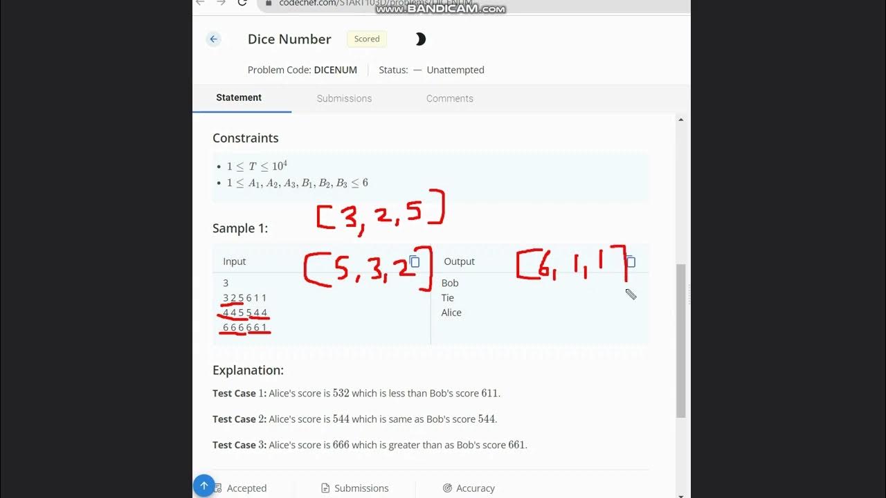 Dice Number | DICENUM | STARTERS 103 | Codechef | Full Solution - YouTube