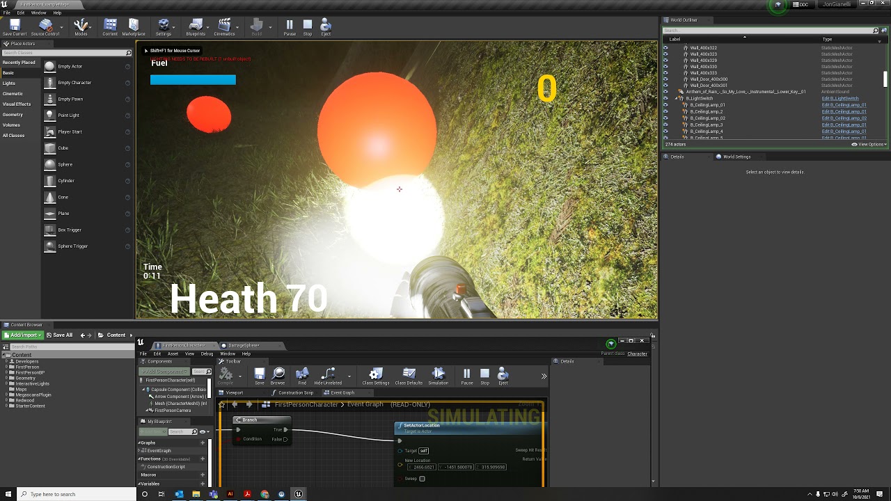 Unreal Engine Respawn and Damage - YouTube